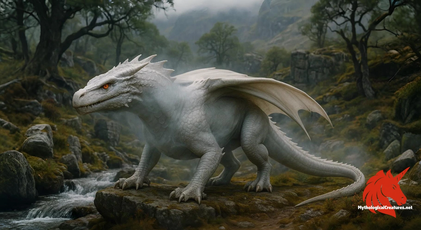 White dragon: Mythological symbol representing the Anglo-Saxon invaders ...
